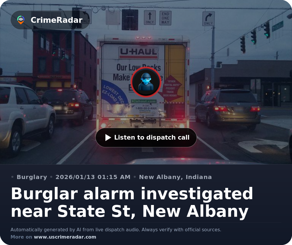 Burglar alarm investigated near State St, New Albany, New Albany IN ...