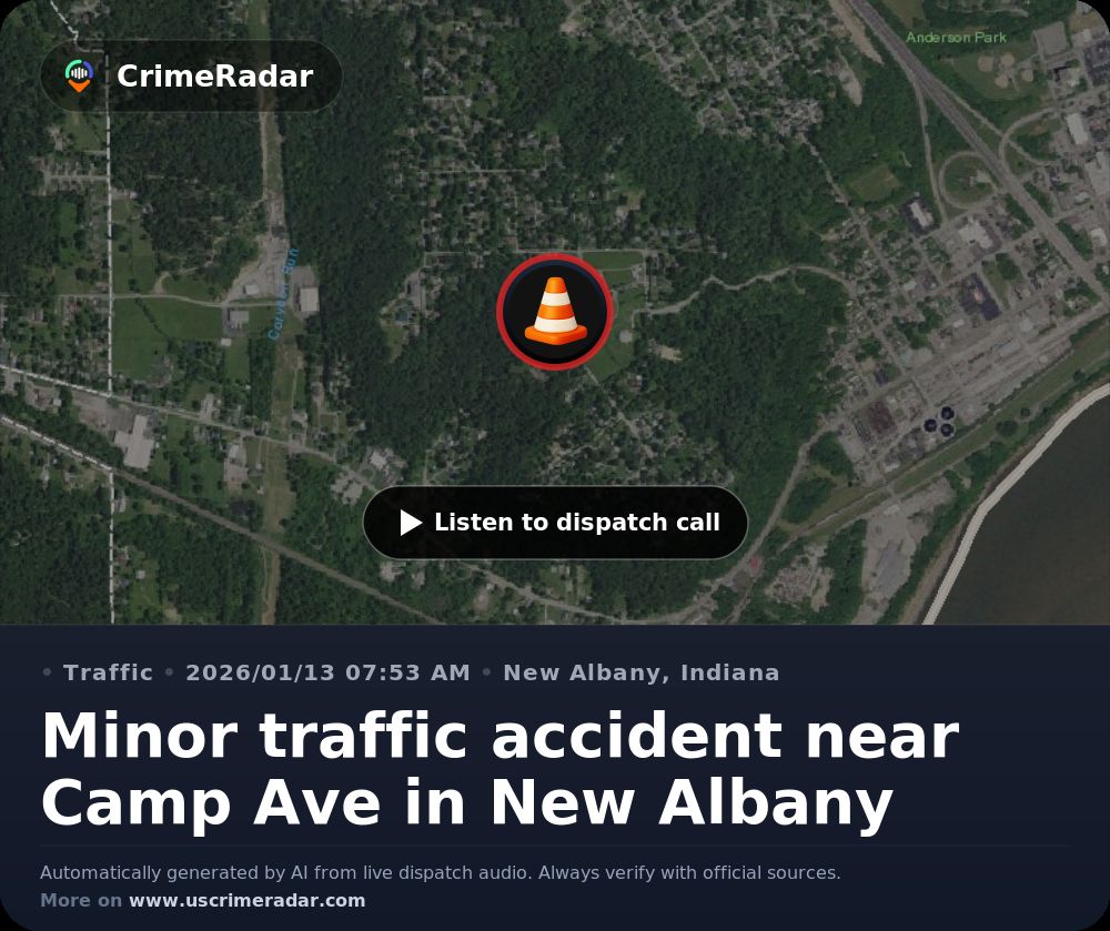 Minor traffic accident near Camp Ave in New Albany, New Albany IN ...