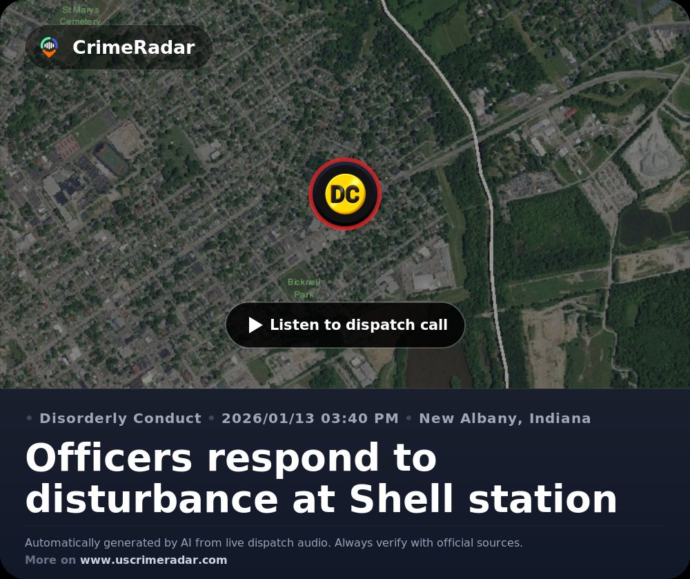 Officers respond to disturbance at Shell station, New Albany IN ...