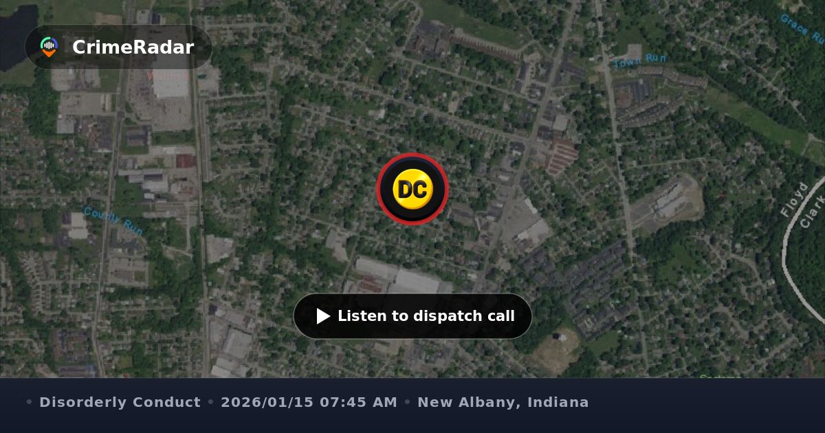 Possible disturbance at café on East Market St, New Albany IN | CrimeRadar