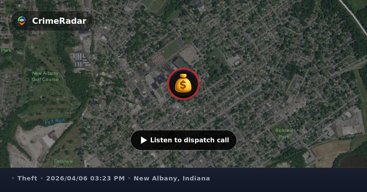 Theft report for stolen check at residence, New Albany IN | CrimeRadar