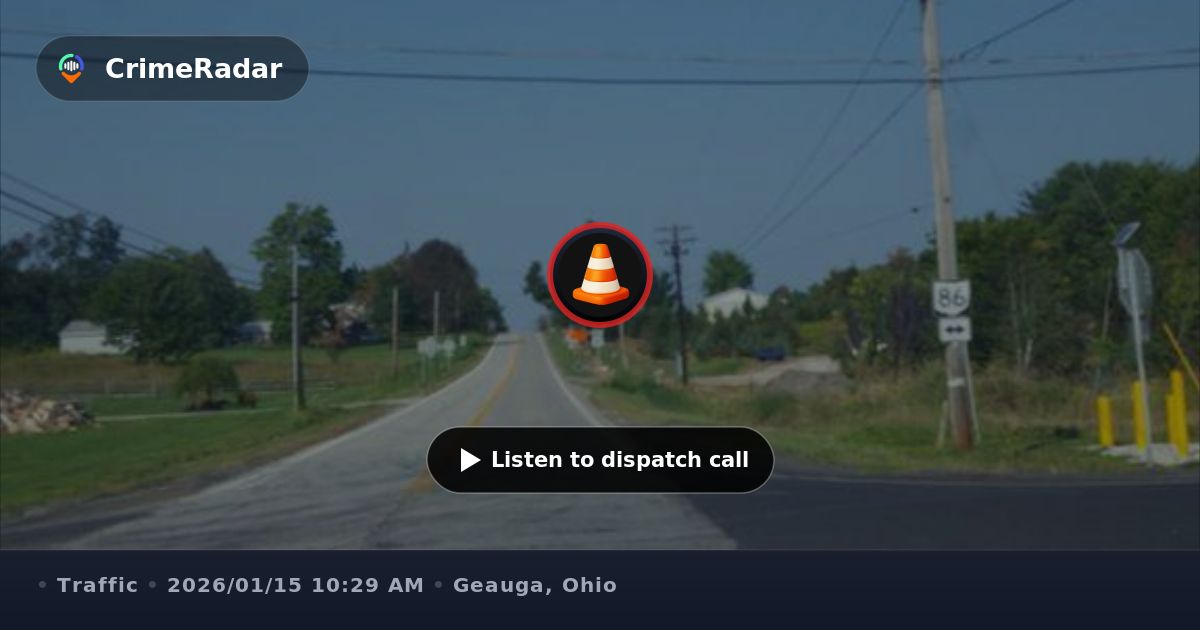 Vehicle slides into ditch near Plank Rd, Geauga County OH | CrimeRadar