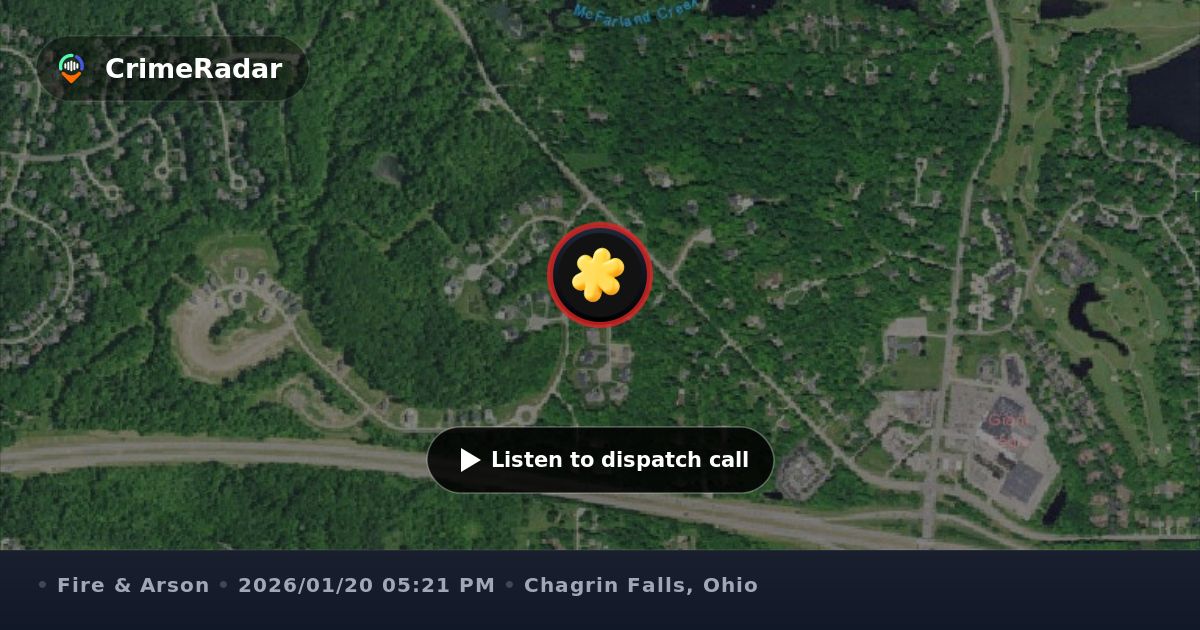 Fire crews contain house fire near Chagrin Rd, Chagrin Falls OH ...