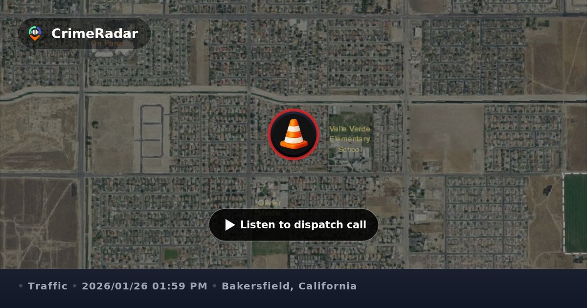 Traffic stop near Monitor Street car wash, Bakersfield CA | CrimeRadar