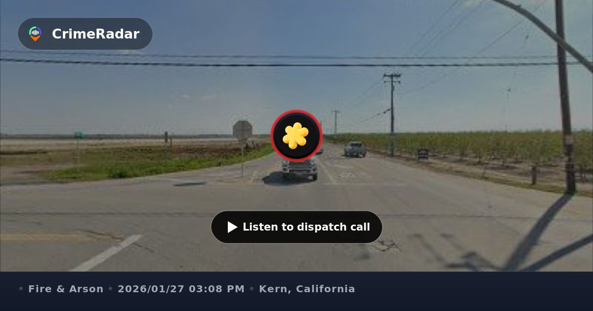 Vehicle fire with power lines down near Enos Lane, Kern County CA ...