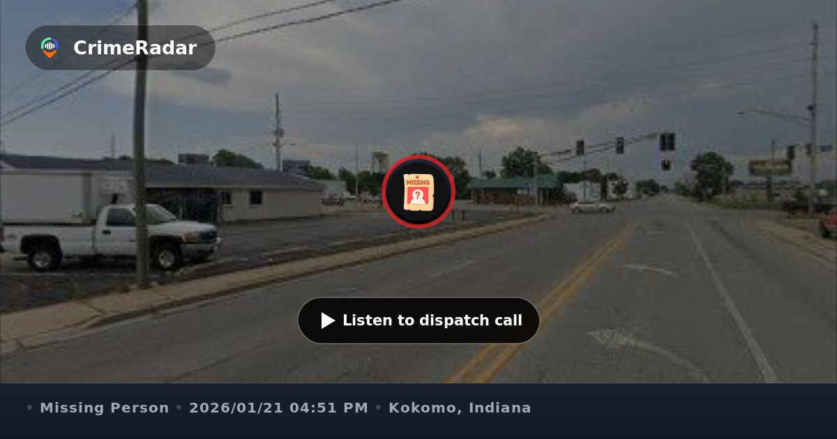 Juvenile located near gas station on Washington St, Kokomo IN | CrimeRadar