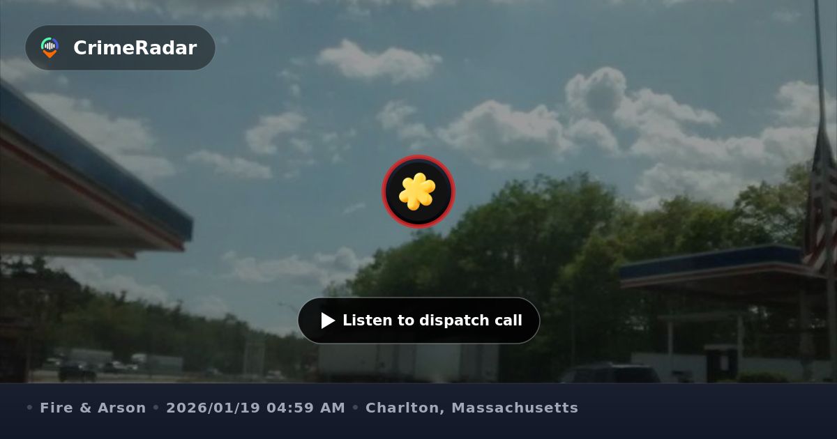 Fire units check possible spill on Mass Pike, Charlton MA | CrimeRadar