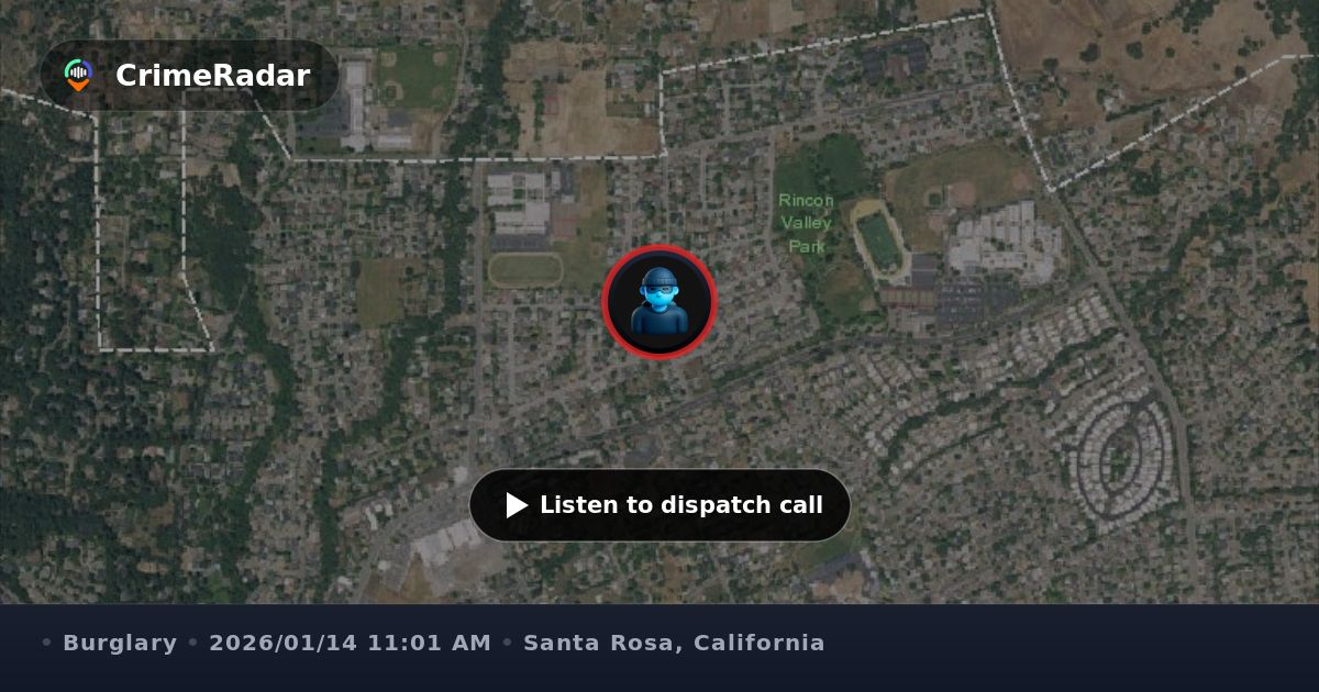 Alarm triggered at home on Benicia Dr, Santa Rosa CA | CrimeRadar