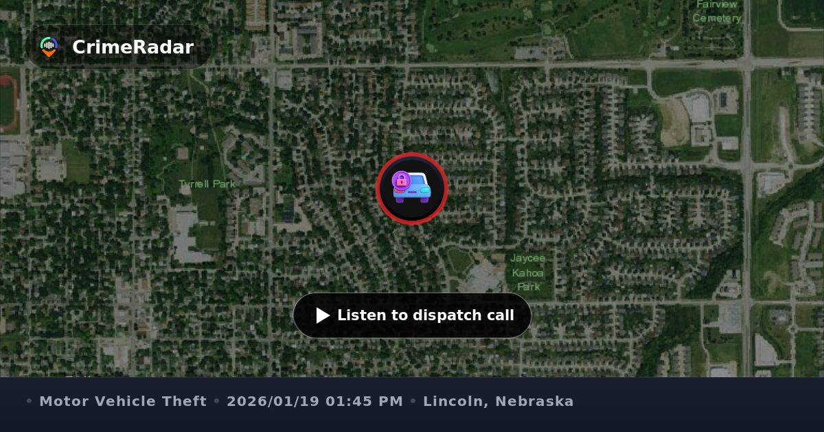 Possible vehicle misuse near Lexington Avenue, Lincoln NE | CrimeRadar