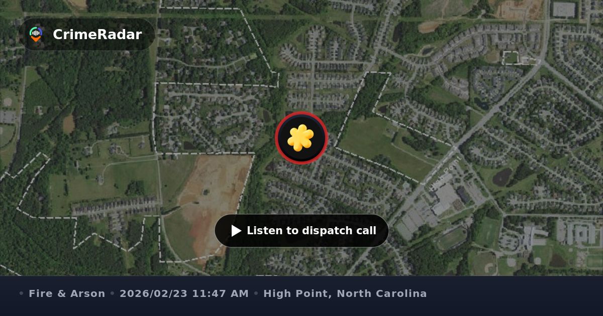 Residential fire alarm on Aaron Place, High Point NC | CrimeRadar