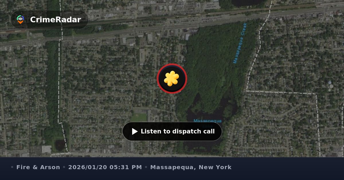 Propane tank fire reported near Fairfield Rd, Massapequa NY | CrimeRadar