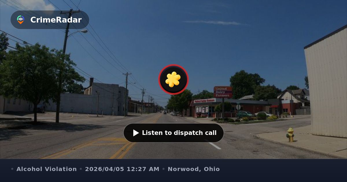 Intoxicated driver in crash on Montgomery Road, Norwood OH | CrimeRadar