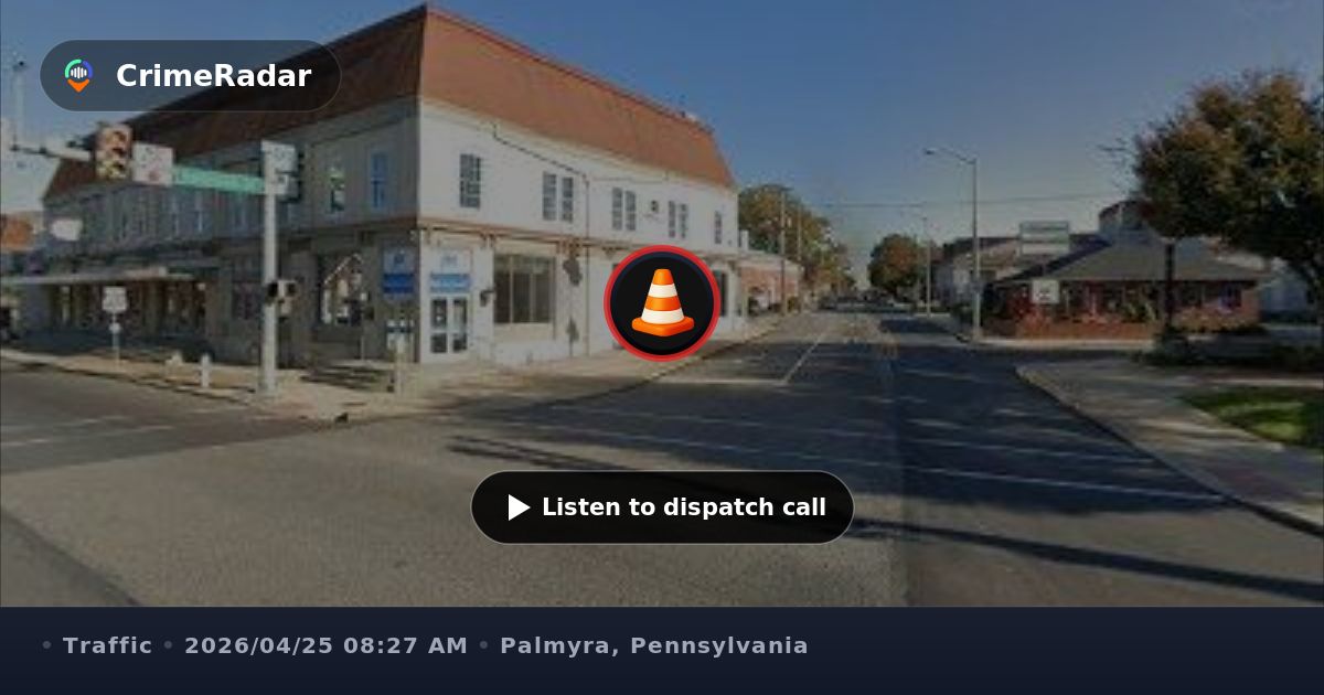 Two-car crash with one person checked after airbag, Palmyra PA | CrimeRadar