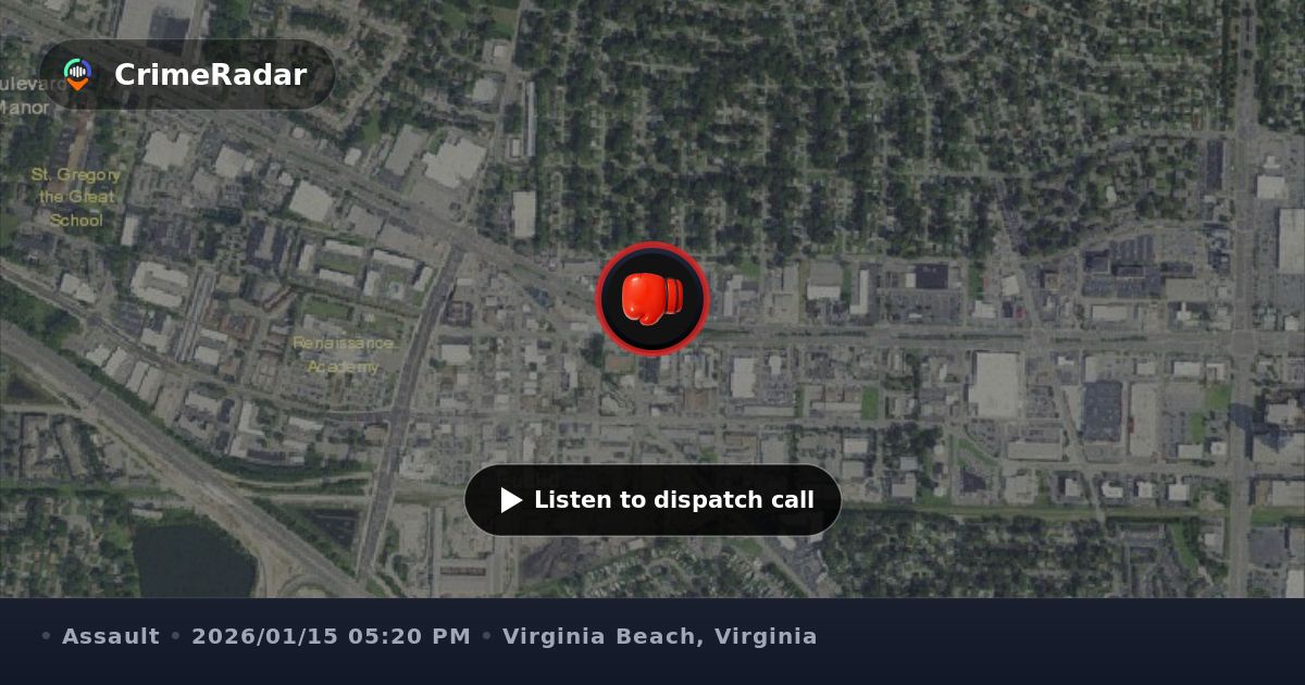 Injury linked to possible assault near Spartan St, Virginia Beach VA ...