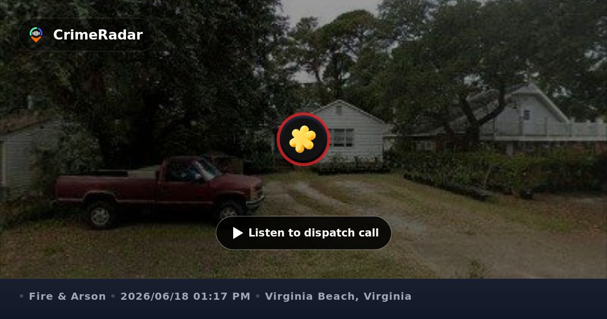 Small fence fire behind home on Oak Street, Virginia Beach VA | CrimeRadar