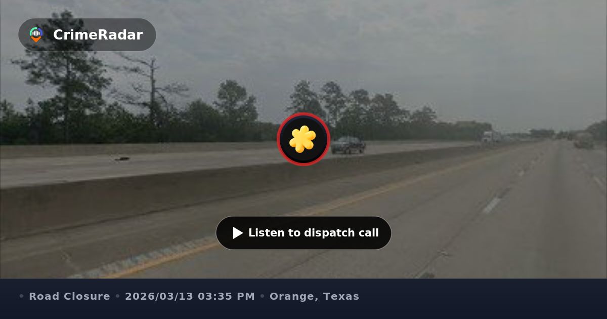 Rail crossing closed at DeWitt Road and US 90, Orange County TX ...