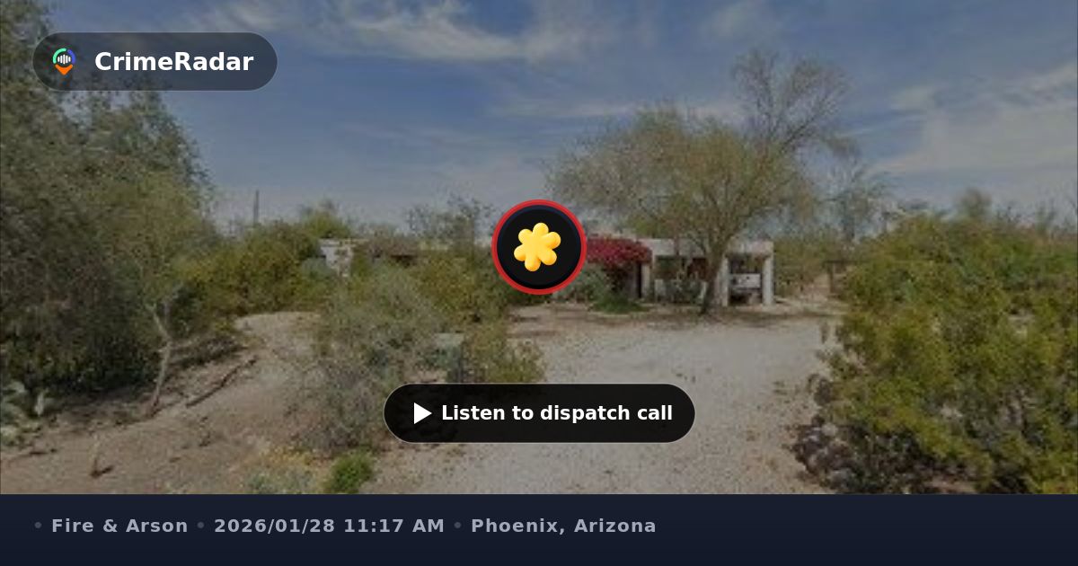 Fire crews respond to house fire near Siesta Way, Phoenix AZ | CrimeRadar