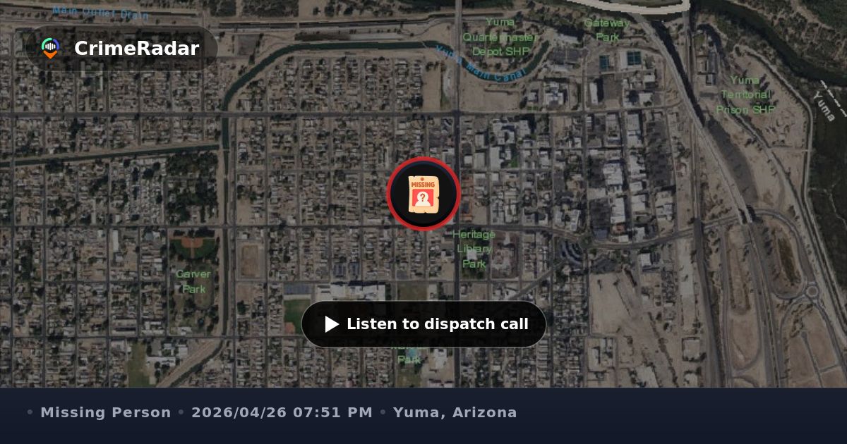 Missing woman last seen at Yuma Family Dollar, Yuma AZ | CrimeRadar