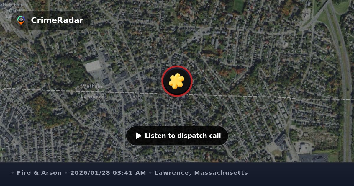 CO alarm activation near Berkeley St, Lawrence MA | CrimeRadar