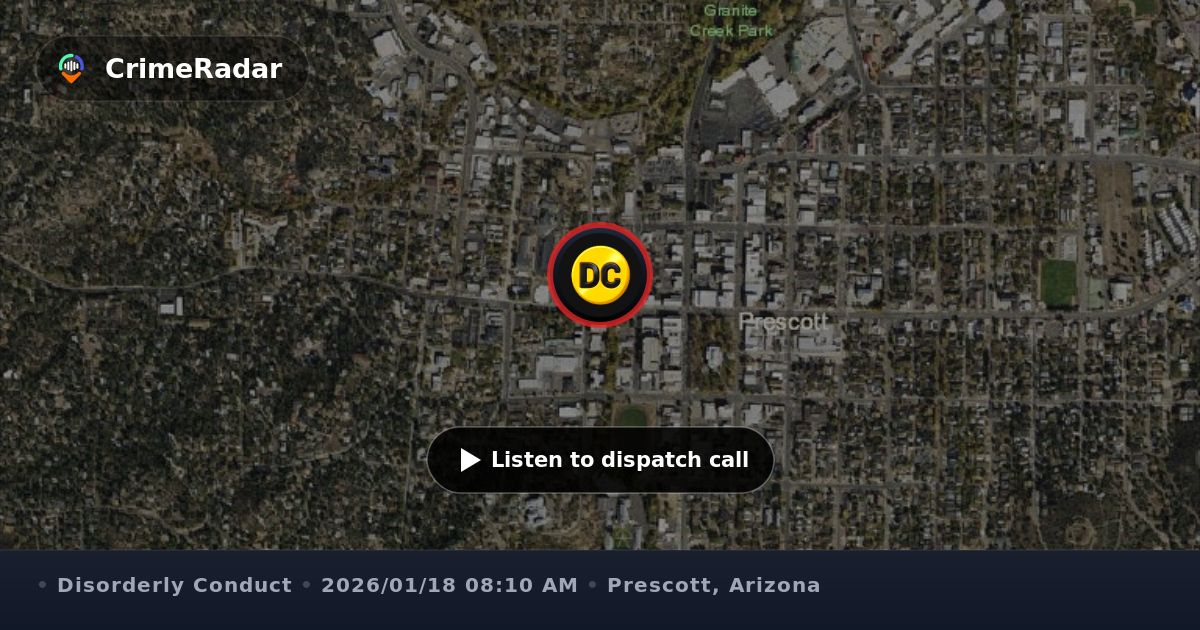 Disorderly conduct at church on West Gurley St, Prescott AZ | CrimeRadar