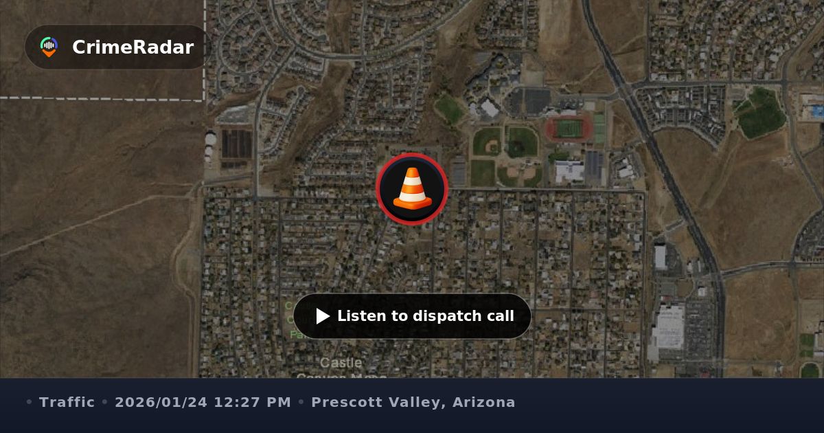 Officers conduct vehicle check near Sunset Lane, Prescott Valley AZ ...