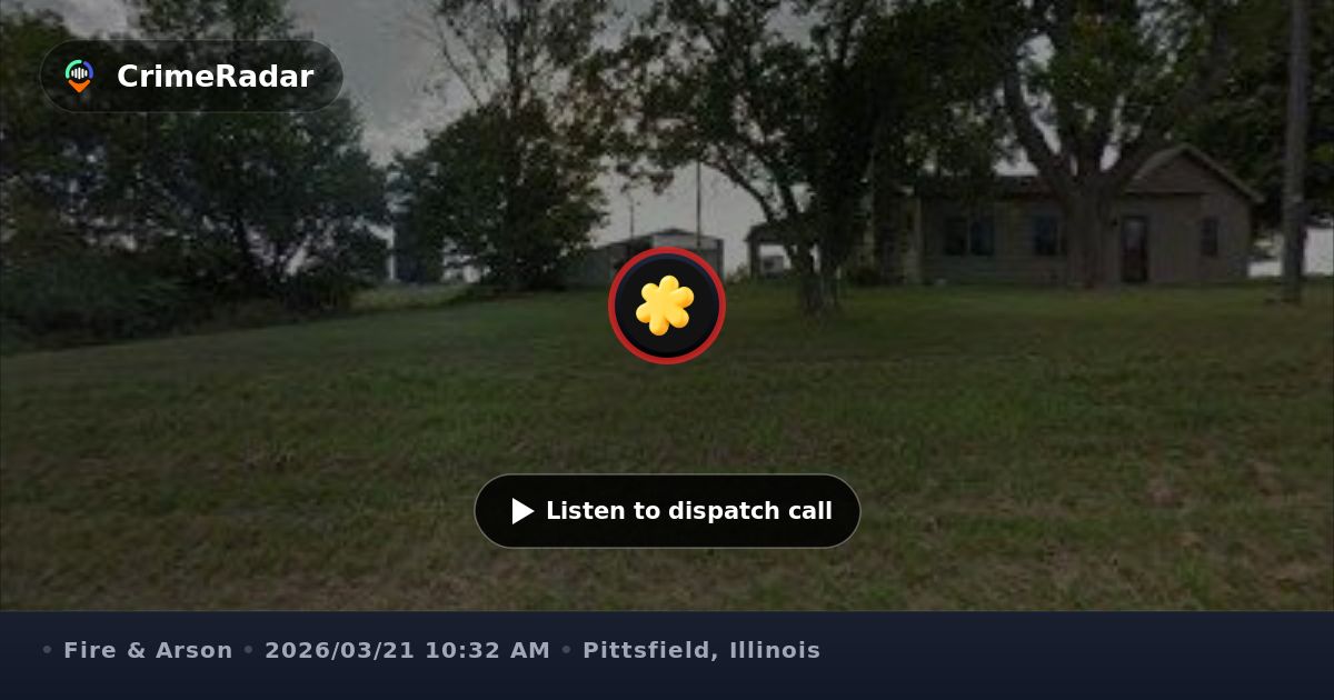 Mutual aid fire response south of Pittsfield, Pittsfield IL | CrimeRadar