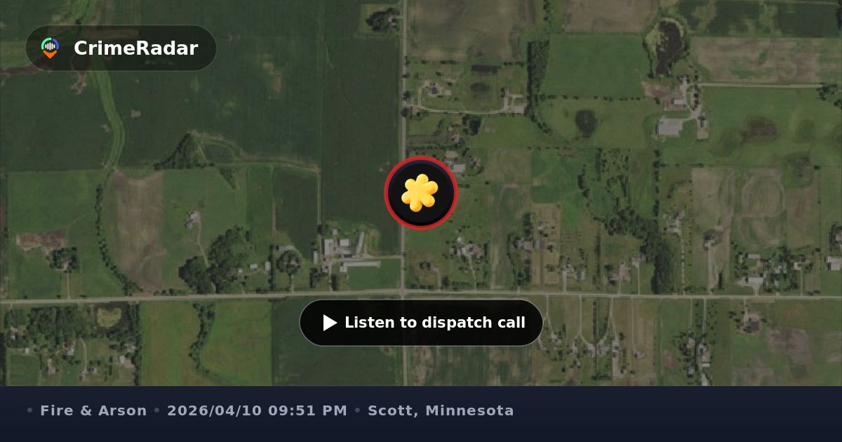 Brush fire near 250th Street in Minnesota, Scott County MN | CrimeRadar