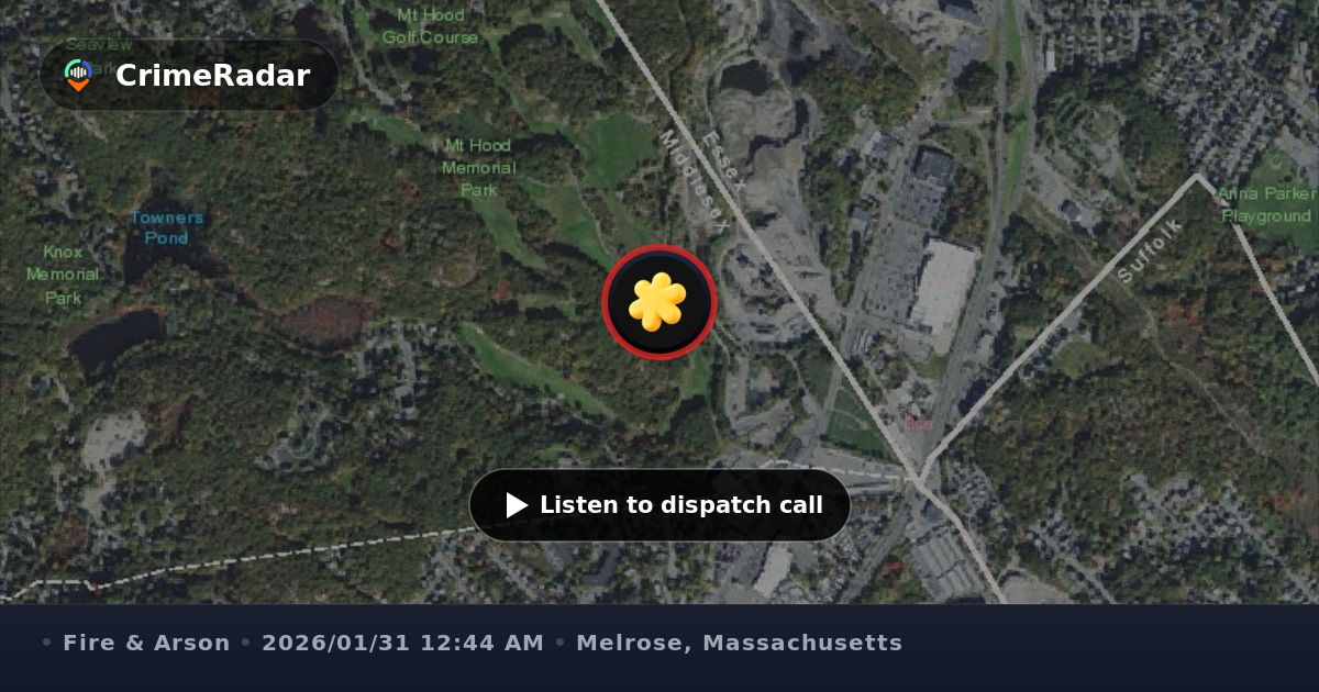 Structure fire contained on Penny Rd in Melrose, Melrose MA | CrimeRadar