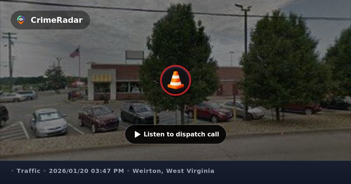 Minor traffic accident near Three Springs Dr, Weirton WV | CrimeRadar