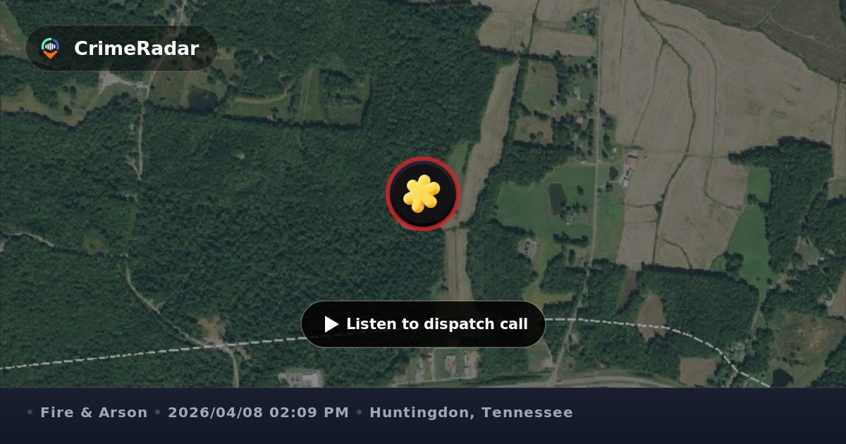 Grass fire reported near Evans Clinic on roadside, Huntingdon TN ...