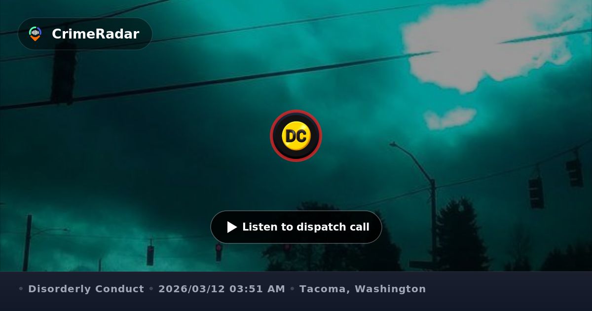 Intoxicated man disturbing Shell Gas station, Tacoma WA | CrimeRadar