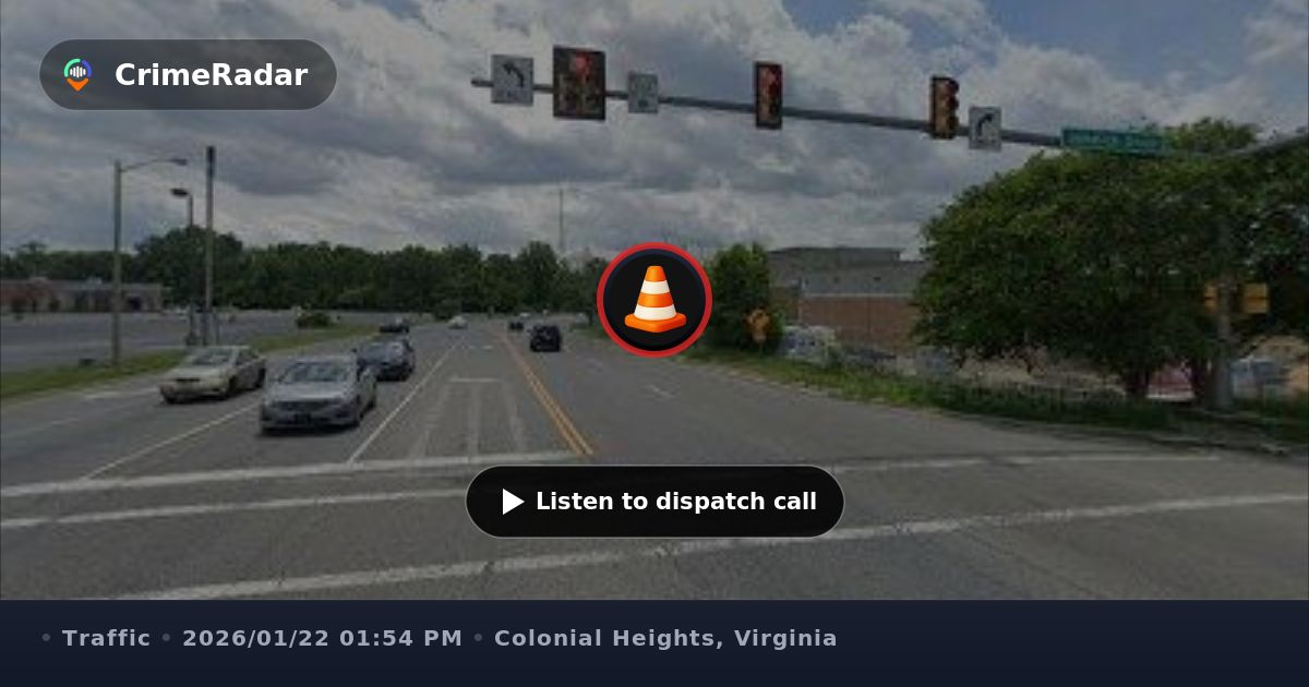 Two‑vehicle crash with injuries near Jennick Dr, Colonial Heights VA ...