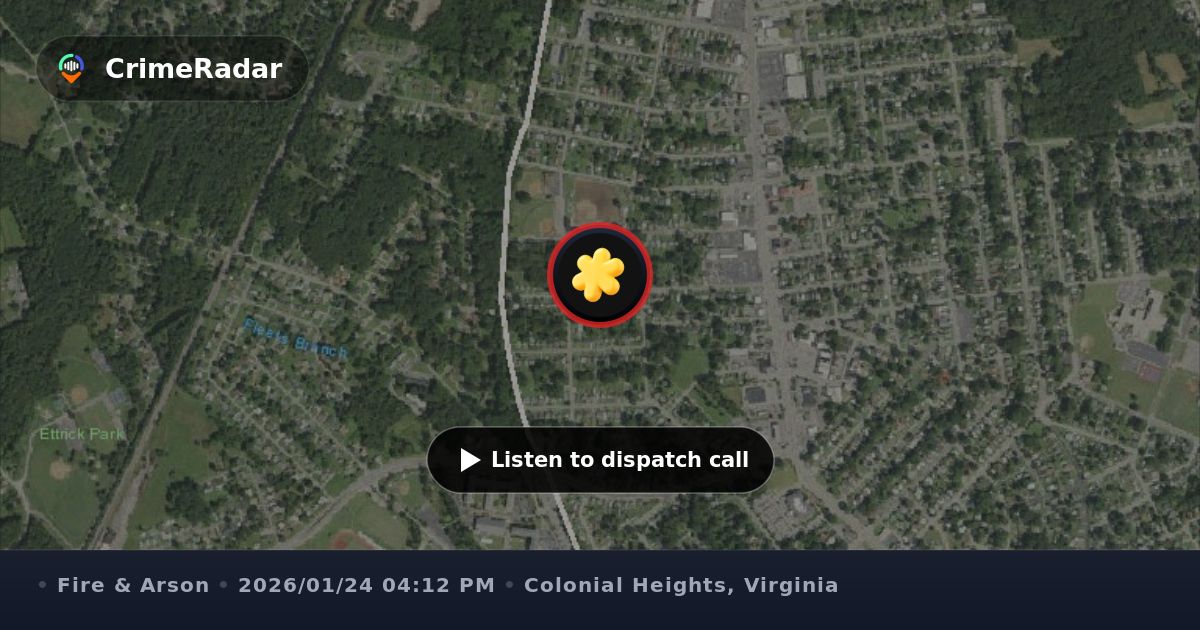 Fire crew checks safety concern on Orchard Ave, Colonial Heights VA ...