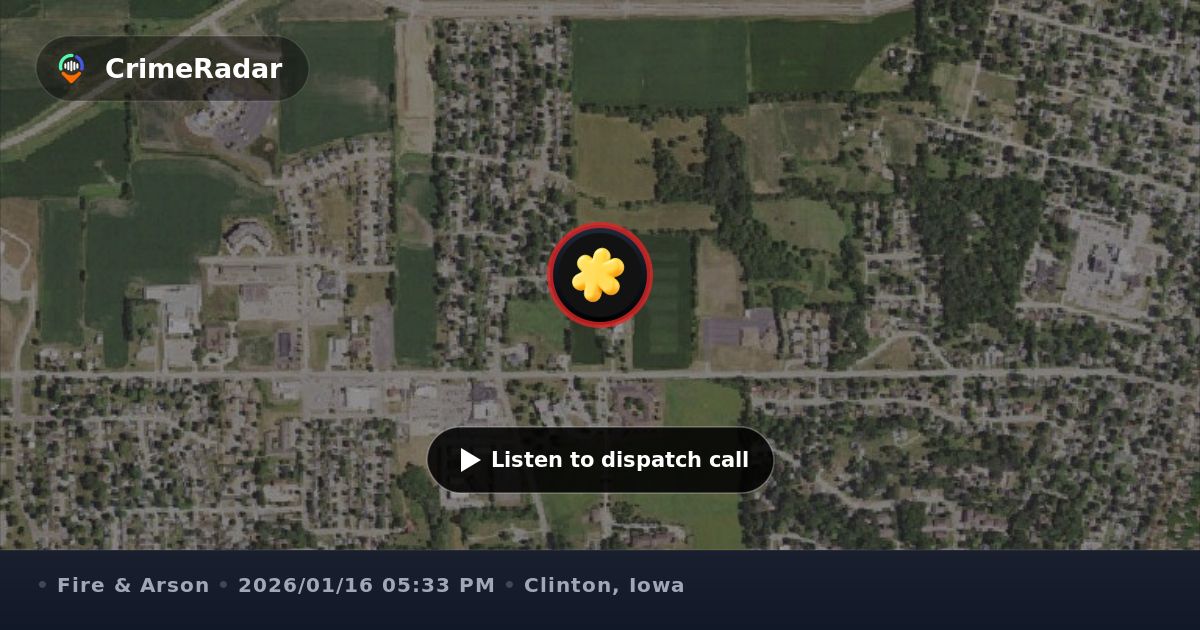 Fire alarm reported near 13th Avenue North in Clinton, Clinton IA ...