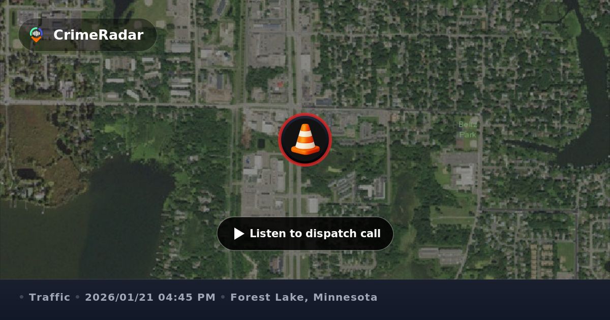 Vehicle crash near Geneva Ave leaves car in ditch, Forest Lake MN ...