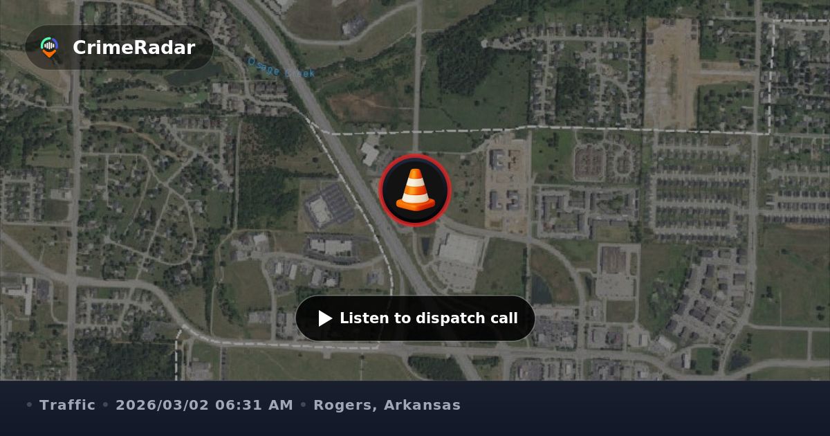 Single-car crash with driver in cardiac arrest, Rogers AR | CrimeRadar
