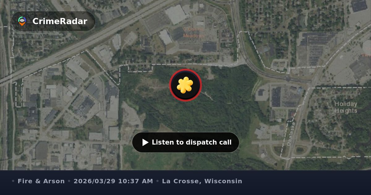 Small grass fire near Tank Creek Bridge trail, La Crosse County WI ...