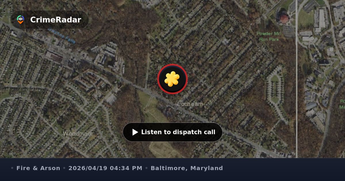 Fire alarm activation on Liberty Terrace, Baltimore MD | CrimeRadar
