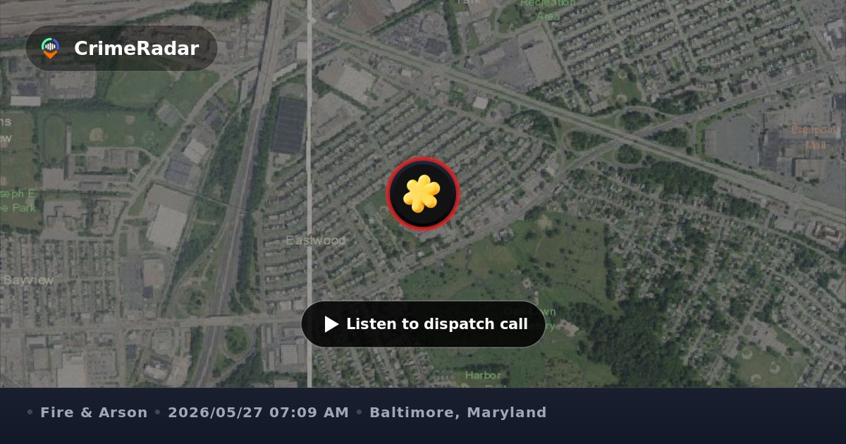 Electrical fire at Eastwood bus stop stand, Baltimore MD | CrimeRadar