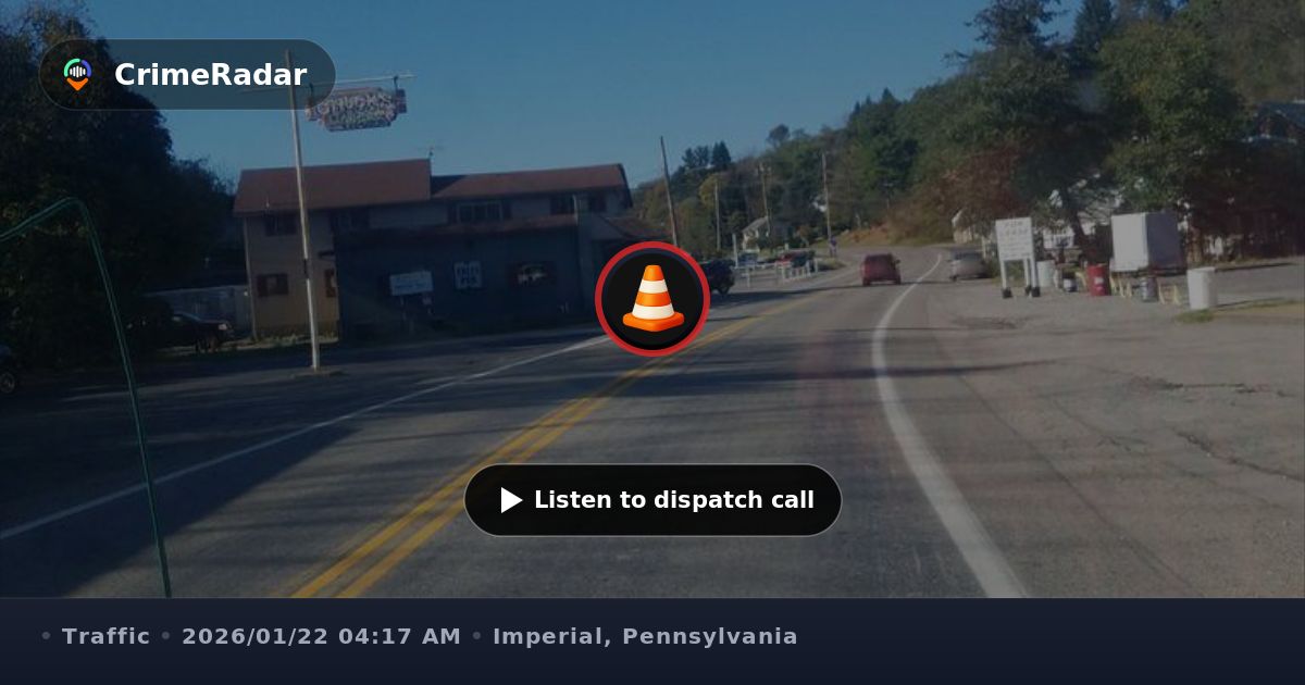 Two-vehicle crash near Santiago Road in Findlay, Imperial PA | CrimeRadar