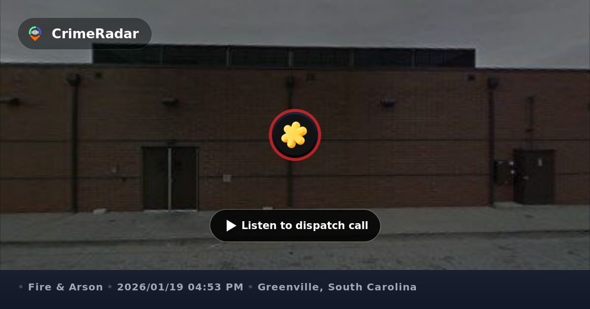 Vehicle fire near Grove Road gas station, Greenville SC | CrimeRadar