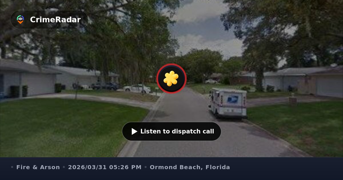 Fire reported at building on Brookwood Drive, Ormond Beach FL | CrimeRadar