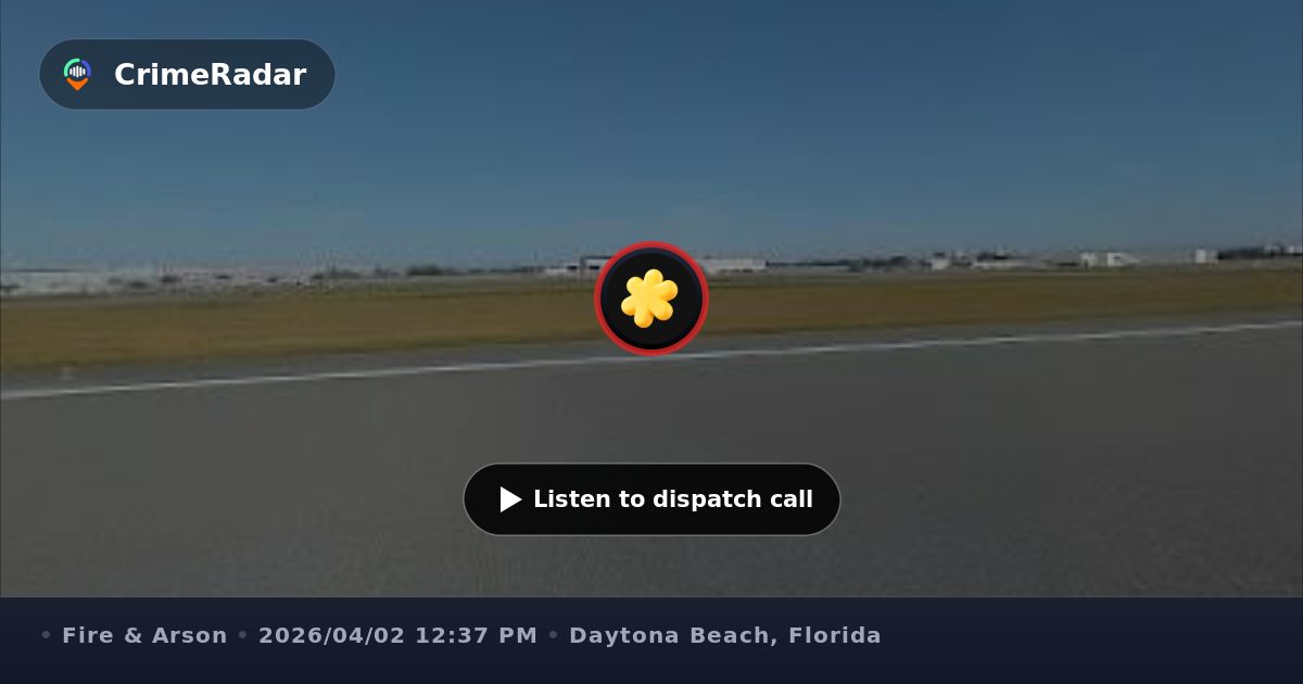 Outside fire at Daytona Beach International Airport, Daytona Beach FL ...
