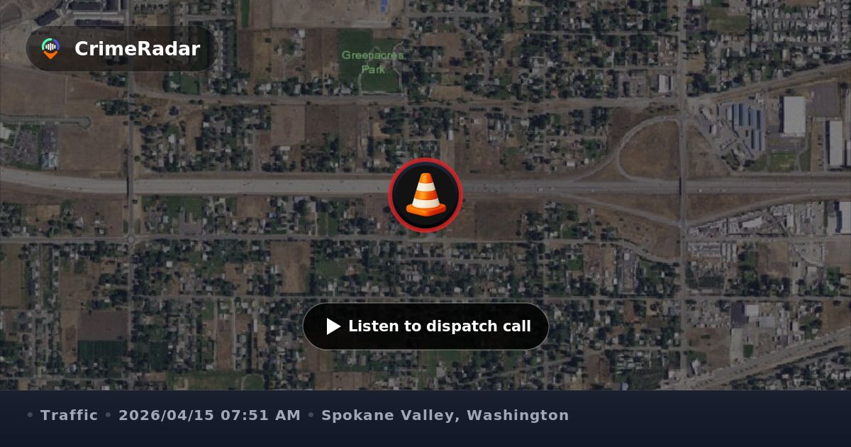Crash with driver reportedly having seizure, Spokane Valley WA | CrimeRadar