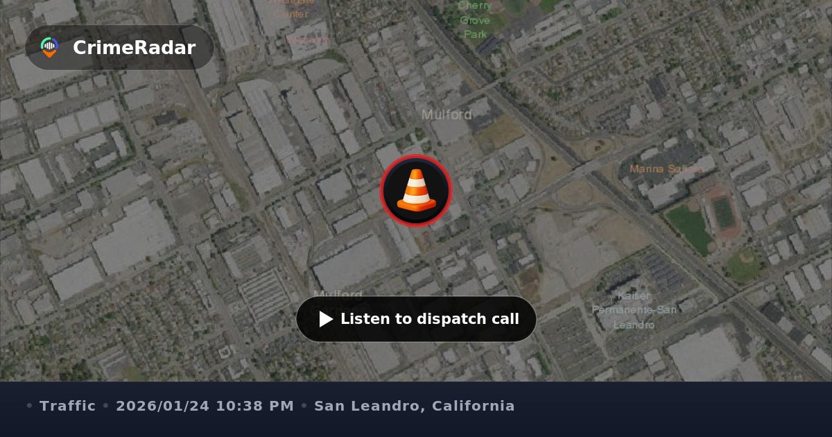 Vehicle crash on I-880 Marina off-ramp, San Leandro CA | CrimeRadar