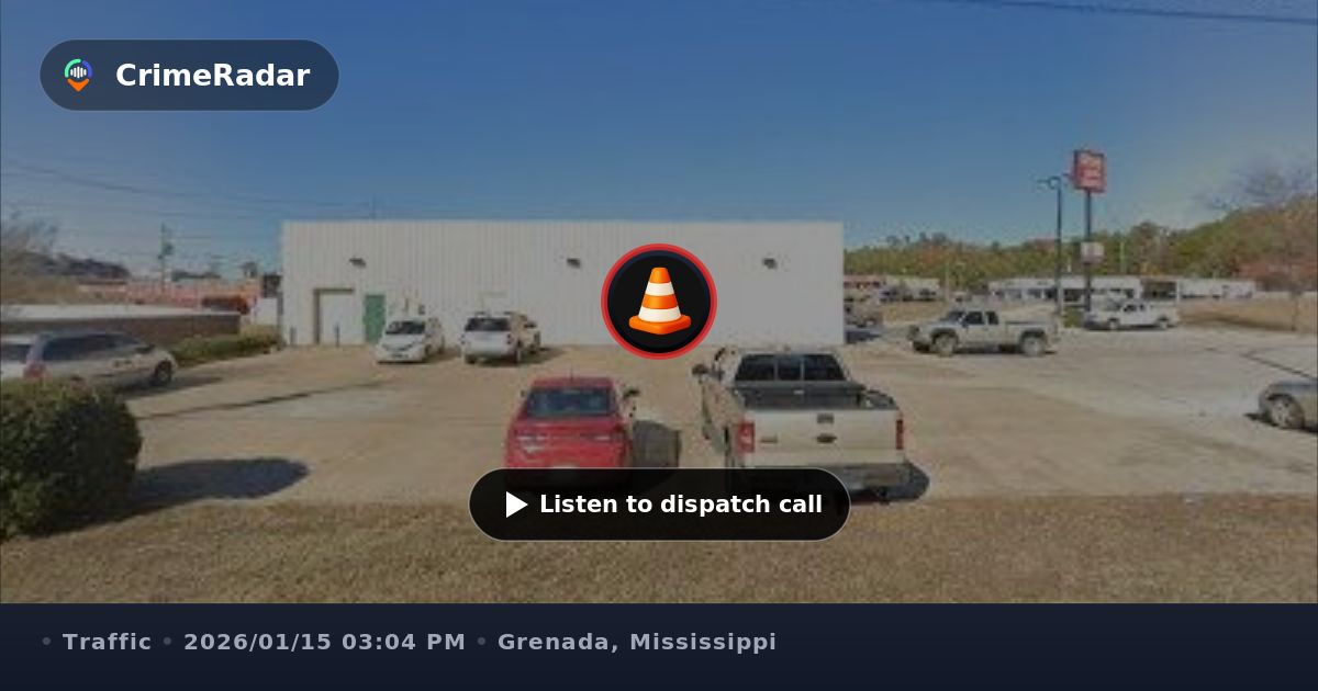 Officer checks vehicle with expired tag near Sunset Dr, Grenada MS ...