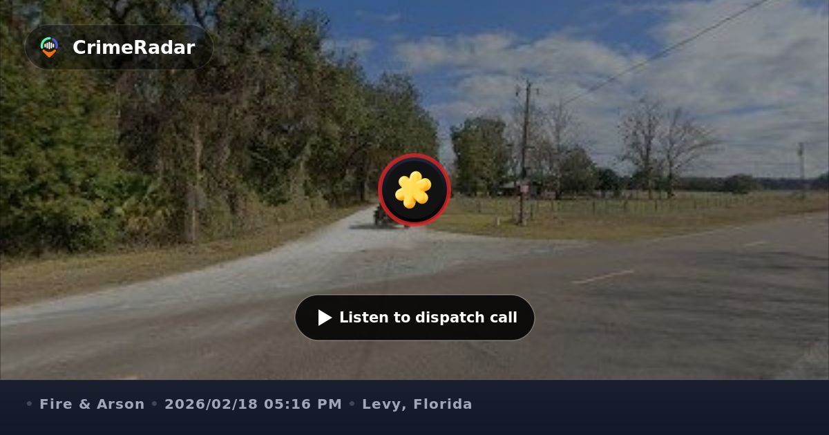 Fire reported in wood line near County Road 339, Levy County FL ...