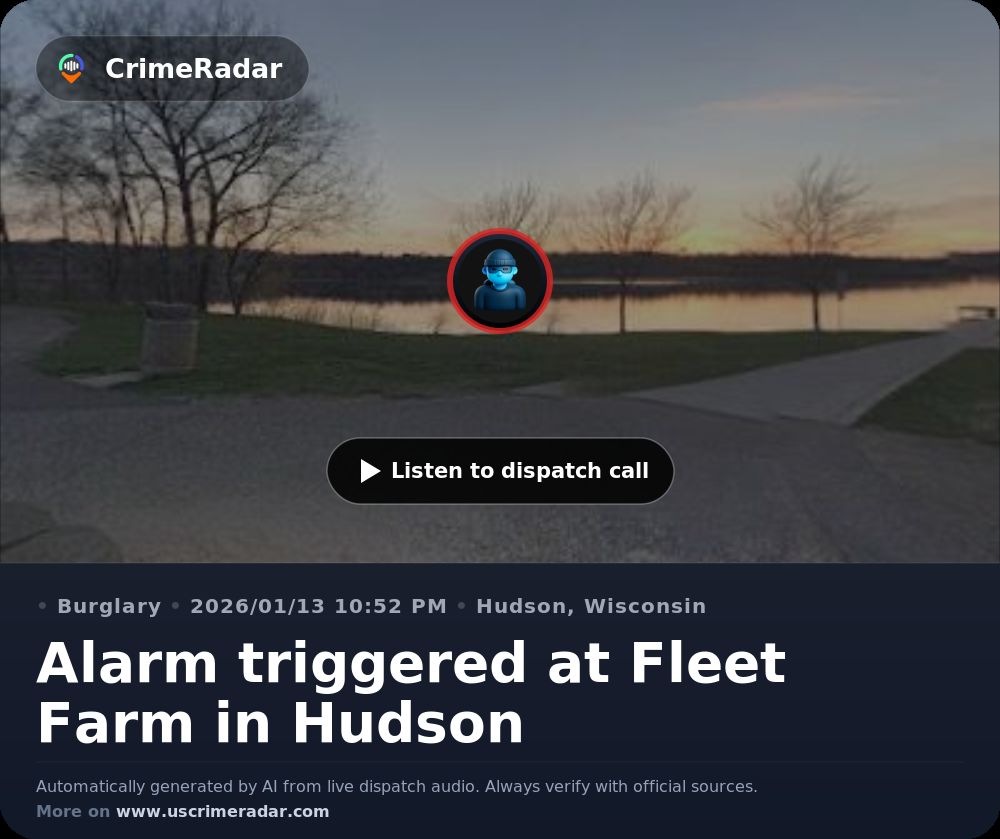 Alarm triggered at Fleet Farm in Hudson, Hudson WI | CrimeRadar