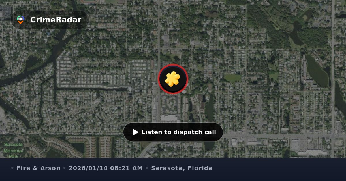 Fire crew checks alarm near Clark Rd, Sarasota FL | CrimeRadar