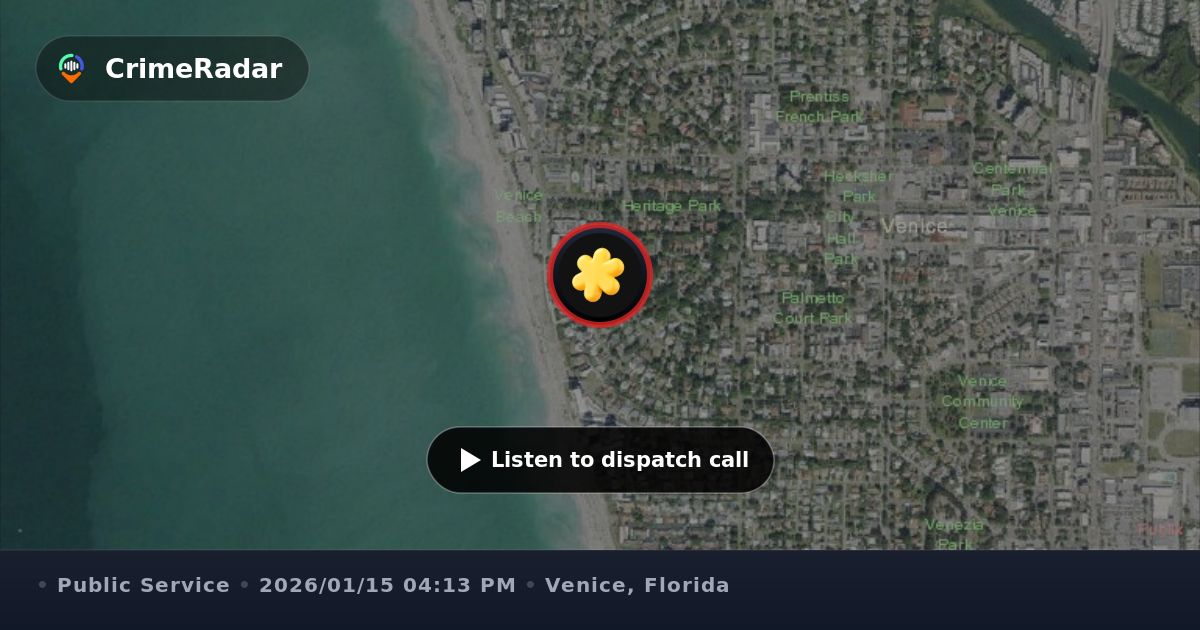 Fire crew assists elderly resident near Valencia Rd, Venice FL | CrimeRadar